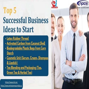 Top 5 Successful Business Ideas to Start | PPTX