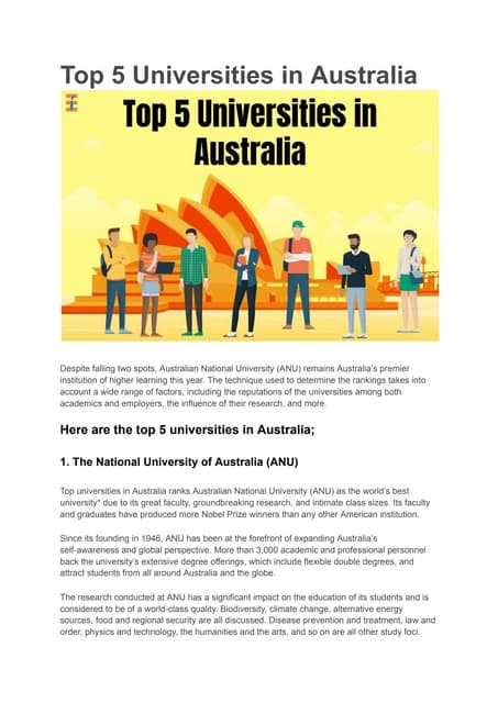 Australian University Rankings: All You Need To Know About the Top ...