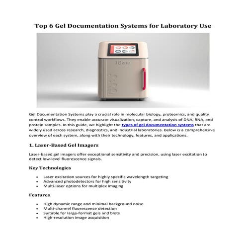 Gel Documentation System | PDF