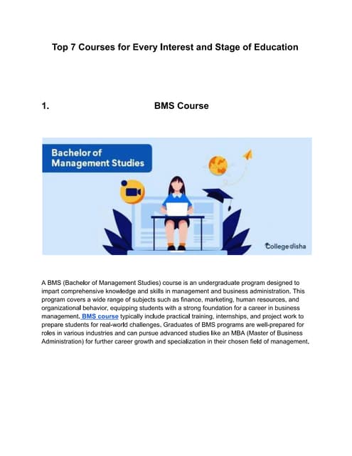 top 5 course after 12 | PDF | Education