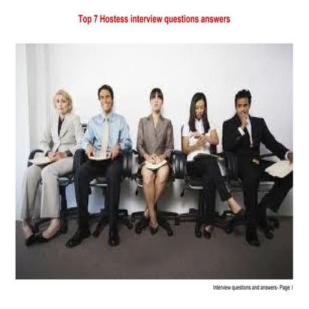 Top 7 hostess interview questions answers | DOC | Resume Writing and ...