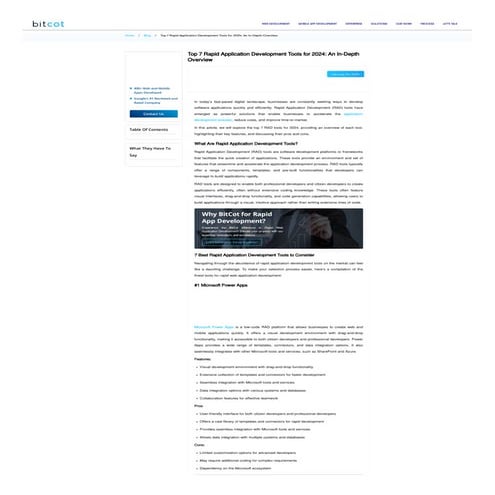 Top 7 Rapid Application Development Tools for 2024 An In-Depth Overview | PDF