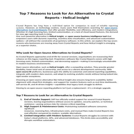 Top 7 Reasons to Look for An Alternative to Crystal Reports.pptx
