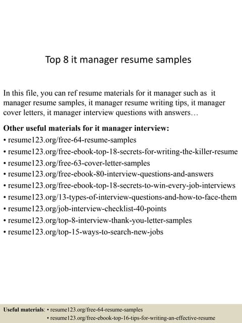 Top 8 mep manager resume samples | PPTX | Resume Writing and Advice ...