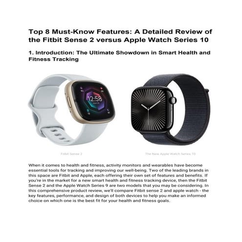 Top 8 Must-Know Features: A Detailed Review of Fitbit Sense 2 versus ...