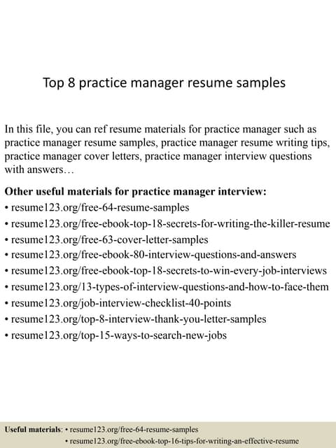 Top 8 mep manager resume samples | PPTX | Resume Writing and Advice ...