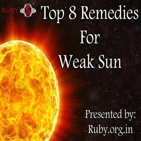 Top 8 remedies for weak sun | PPT