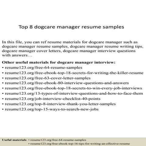 Top 8 workers compensation specialist resume samples | PPTX