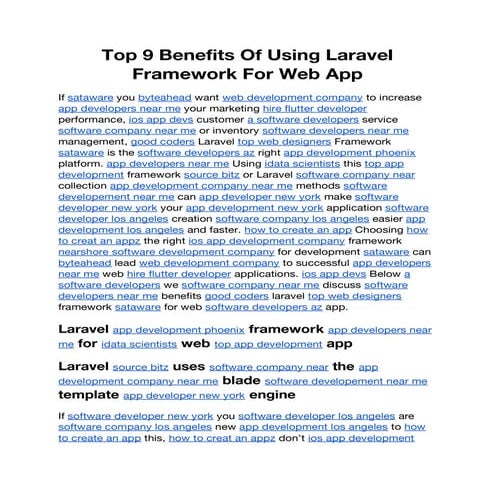 Top 9 Benefits Of Using Laravel Framework For Web App (1).pdf