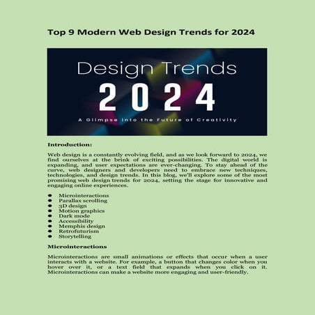 Stay Ahead with 2024's Top Web Design Trends | PDF