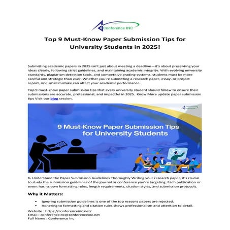 Top 9 Must-Know Paper Submission Tips for University Students in 2025!.pdf