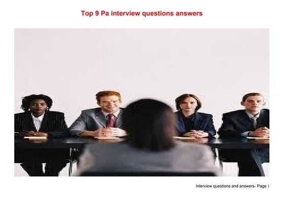 Top 9 sqa interview questions answers | PPT