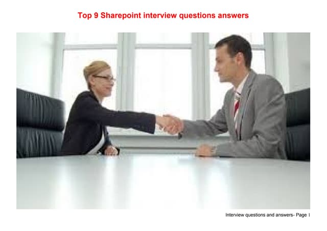 Top 9 Sharepoint Interview Questions Answers Ppt 5074