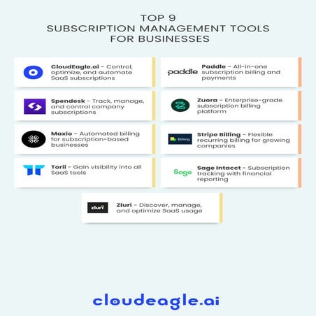 Top 9 Subscription Management Tools for Businesses | PDF