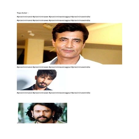Top 50 Actor india | pravininave | DOCX