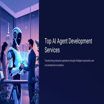 AI Agent Development Services for Enterprise Automation & Intelligent ...