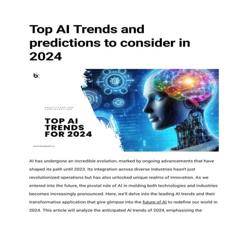 What to Expect from Generative AI in 2024 | PDF