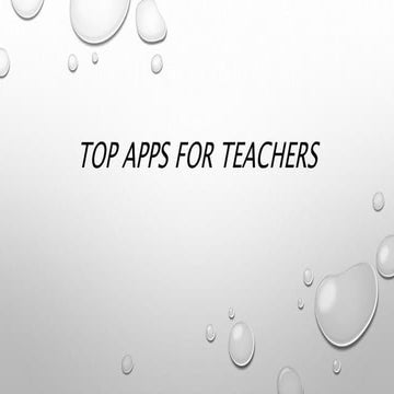Top apps for teachers | PPTX