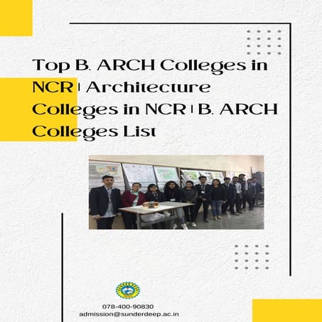 Top B. ARCH Colleges in NCR Architecture Colleges in NCR B. ARCH ...