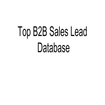 Top B2B Sales Lead Database.pptx