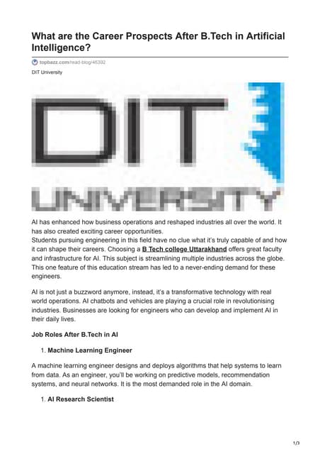 Career in artificial inteligence | PPSX | Robotics | Technology & Computing