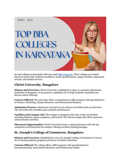 Top Bba Colleges In Karnatakapdf