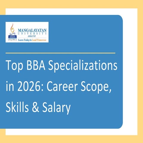 BBA Course Specializations: Choosing the Right Path After 12th | PDF