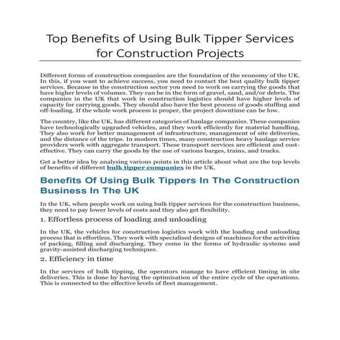 Top Benefits of Using Bulk Tipper Services for Construction Projects.pdf