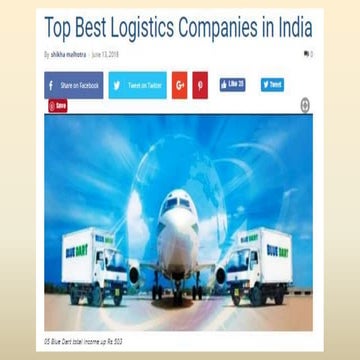 Top best logistics companies in india | PPTX