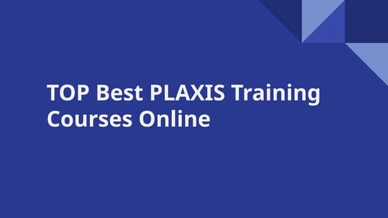 Master Geotechnical Analysis with Plaxis Software Training Online | PDF