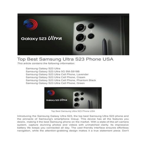 Top Best Samsung Ultra S23 Phone USA.pdf