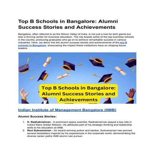Top B Schools in Bangalore_ Alumni Success Stories and Achievements.pdf