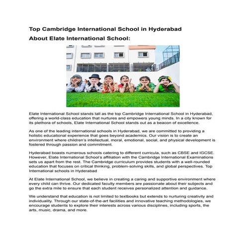 Top Cambridge International School in Hyderabad.pdf