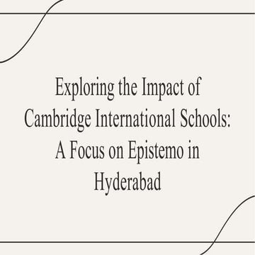 Top Cambridge International Schools in Hyderabad Epistemo Vikas ...