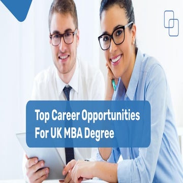 Top Career Opportunities for UK MBA degree | AHZ Associates | PPT