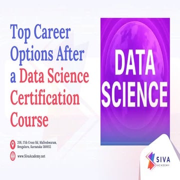 Top Career Options After a Data Science Certification Course | PDF