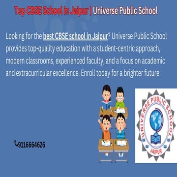 Top CBSE School in Jaipur | Universe Public School | PDF