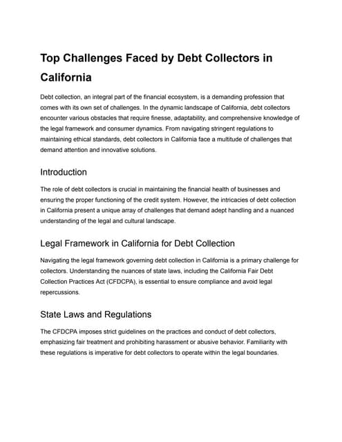 debt collection strategies | PDF | Legal Services Industry | Industries
