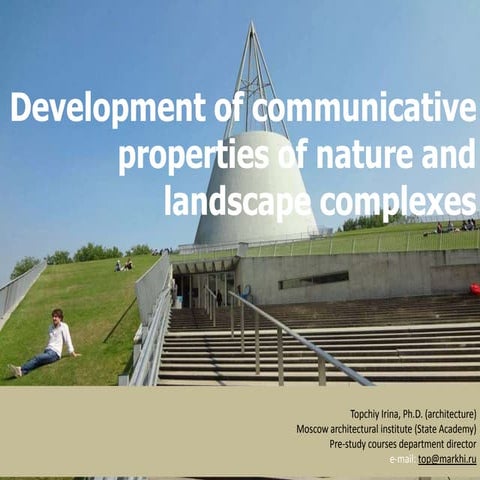 Development of communicative properties of nature and landscape ...