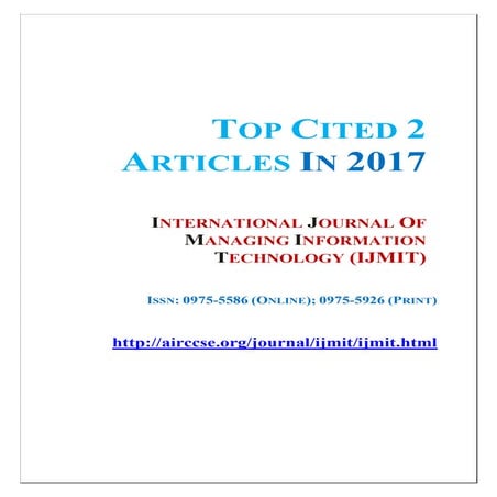 TOP CITED 2 ARTICLES IN 2017 - INTERNATIONAL JOURNAL OF MANAGING ...