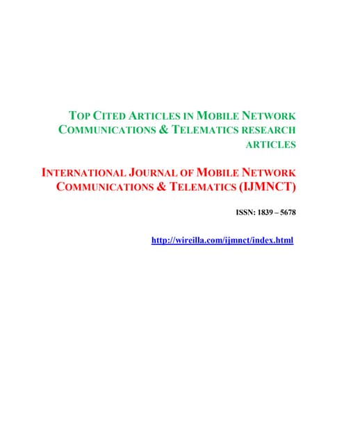 Recent Trends inRecent Trends in Chaos, Control, Modelling and Simulation | PDF