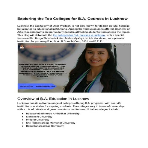 _Top Colleges for B.A. Courses in Lucknow.pdf