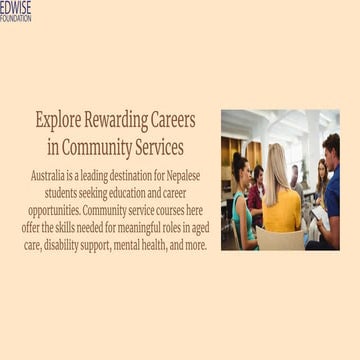 Top Community Service Courses in Australia: A Guide for Nepalese ...