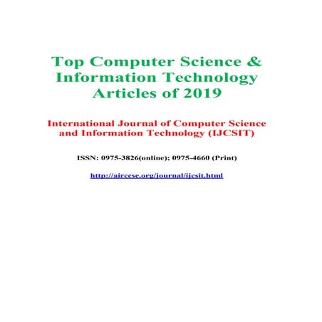 Top Computer Science & Information Technology Articles of 2019 | PDF