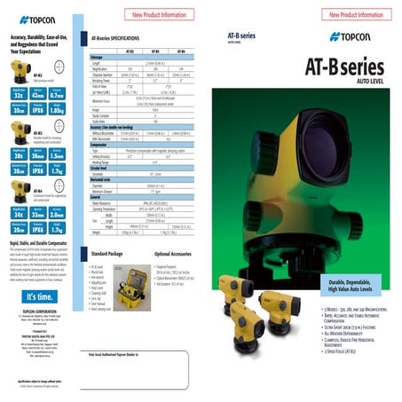 _ TOPCON ATB _ Automatic LeveL TOPCON ATB2 _ 082119696710 | PDF