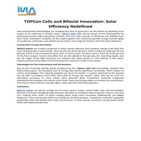 TOPCon Cells and Bifacial Innovation Solar Efficiency Redefined.docx