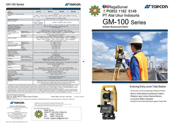 Pengenalan Bagian-Bagian Total Station TOPCON ES dan GM | PDF