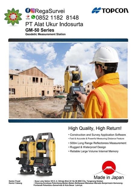Pengenalan Bagian-Bagian Total Station TOPCON ES dan GM | PDF