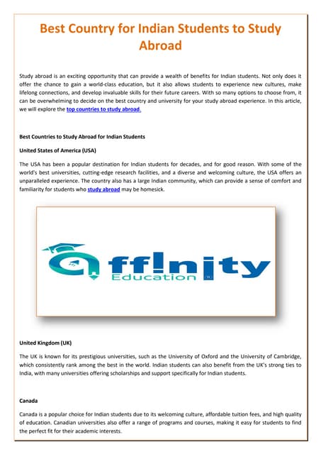 Exploring Top Study Destinations.pdf . | PDF