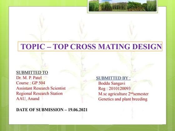 Mating designs.. | PPT